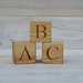 30 Wooden German Alphabet Letter Blocks, Handmade ABC Blocks, Wood ...