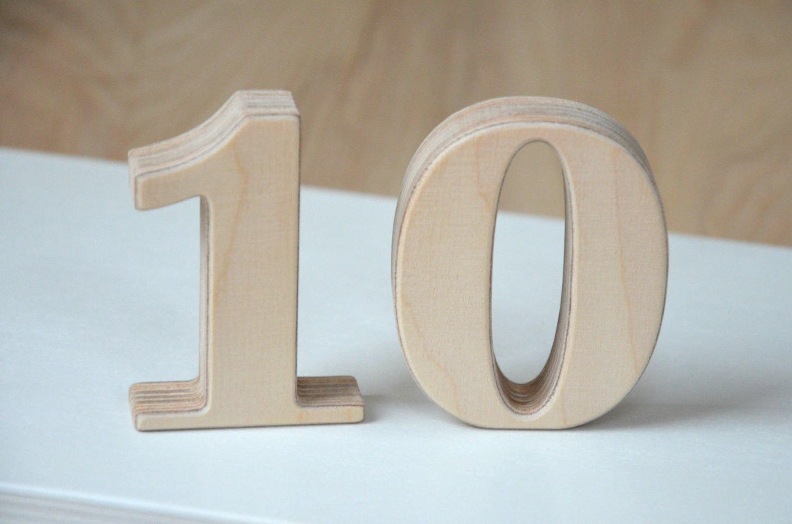 1-20 3'' Small Wooden Numbers, Free Standing Wedding Table Numbers for ...