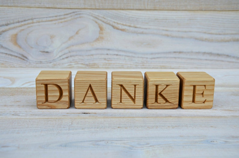 30 Wooden German Alphabet Letter Blocks Handmade ABC Blocks - Etsy