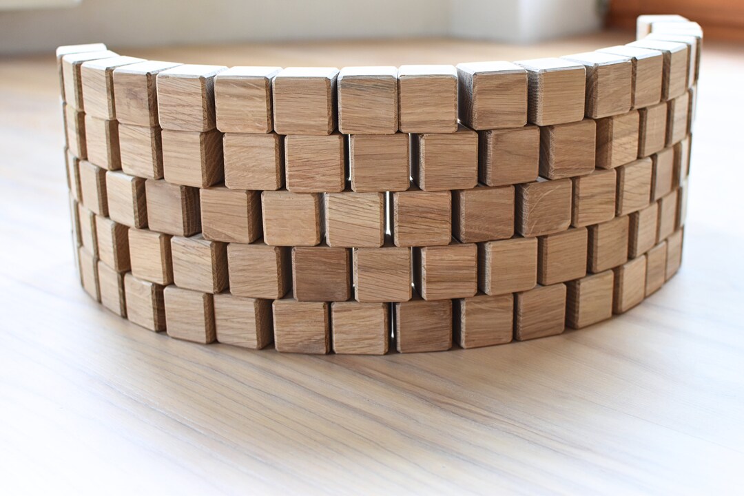 100 Oak Wood Blocks Ash Wood Building Blocks Small Wood Cubes Building ...