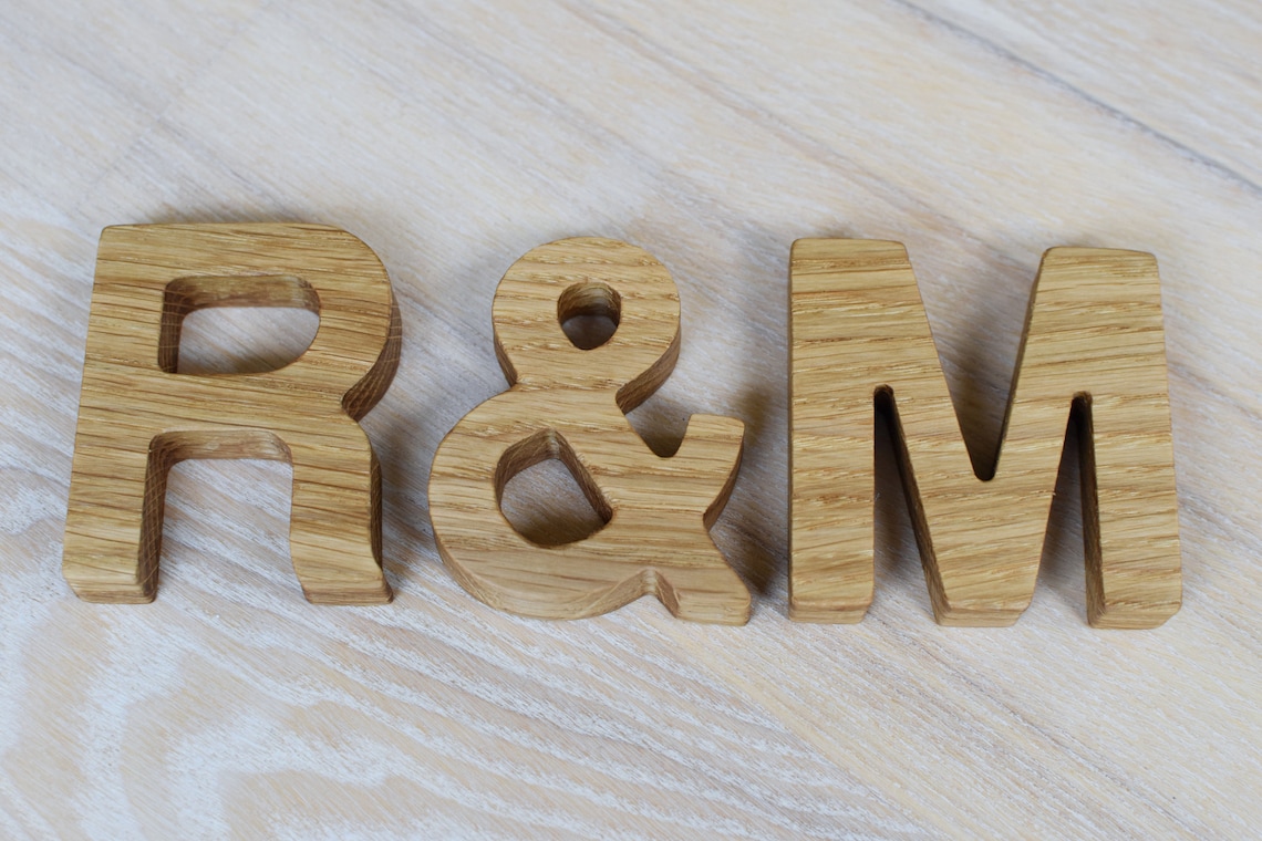 Small Oak Wood Letters Natural Wood Letters for Nursery or - Etsy