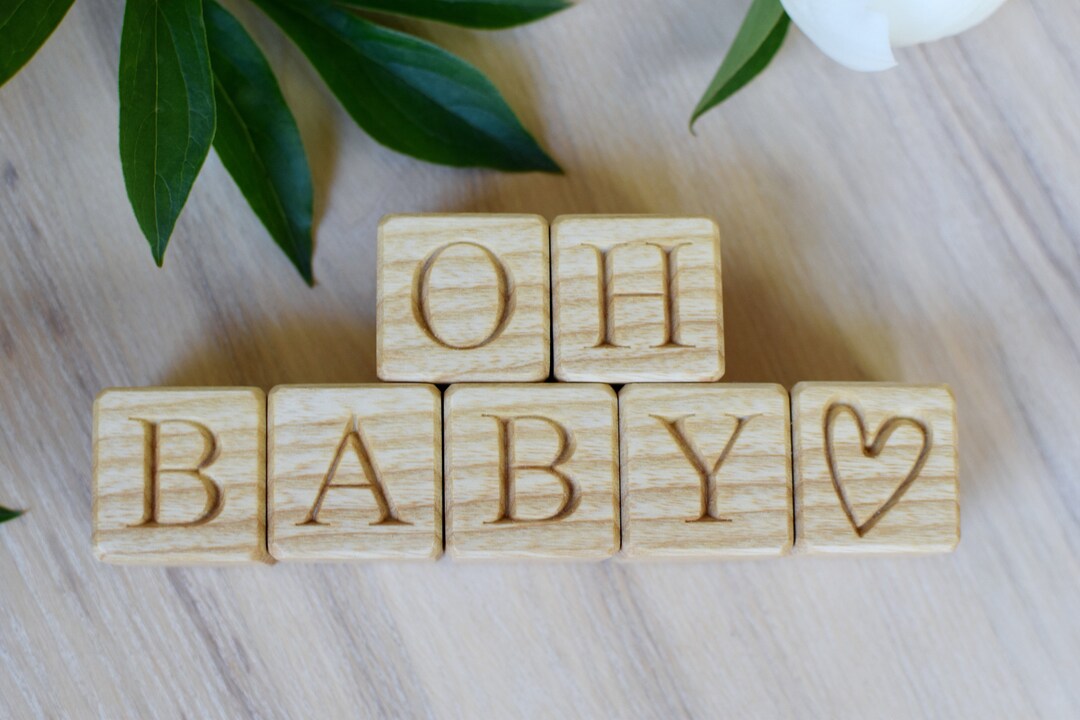 SMALL Personalized Wood Blocks, Baby Name Blocks, Birthday Baby Shower ...