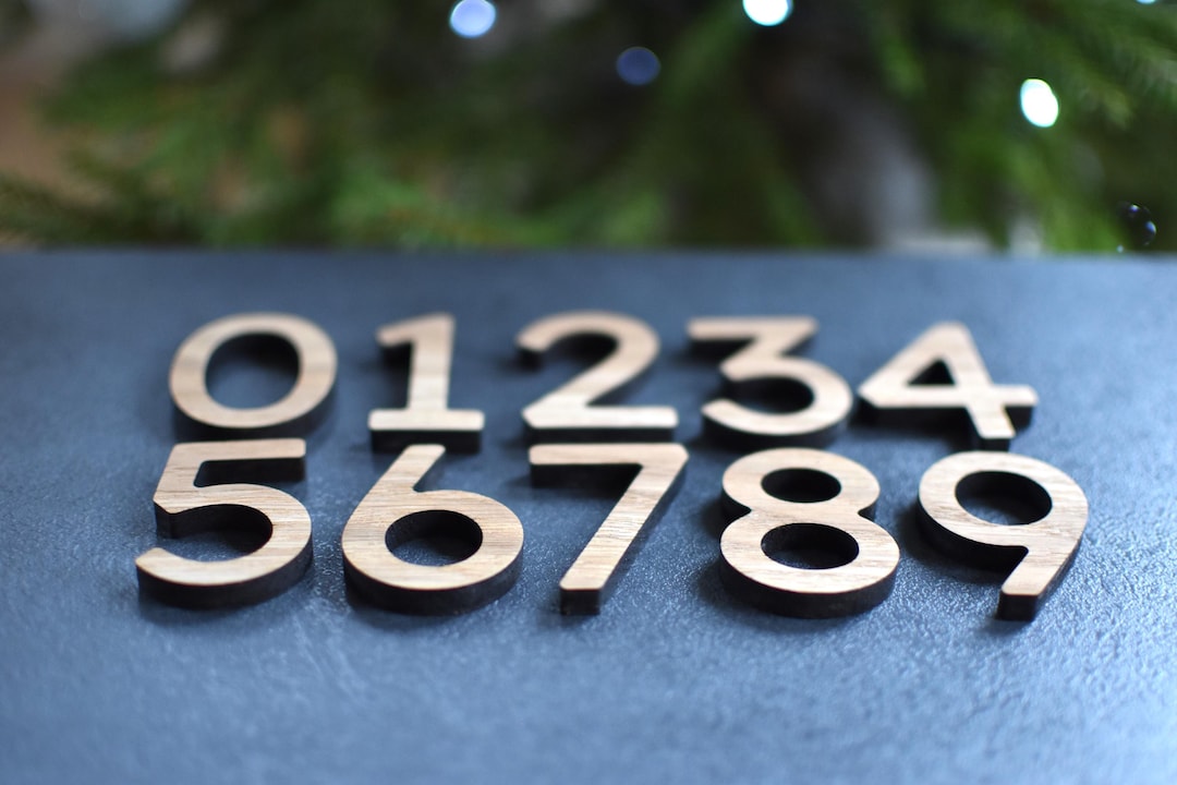 Magnet Wood Numbers 0 to 9 Laser Cut Oak Magnetic Wood Numbers ...