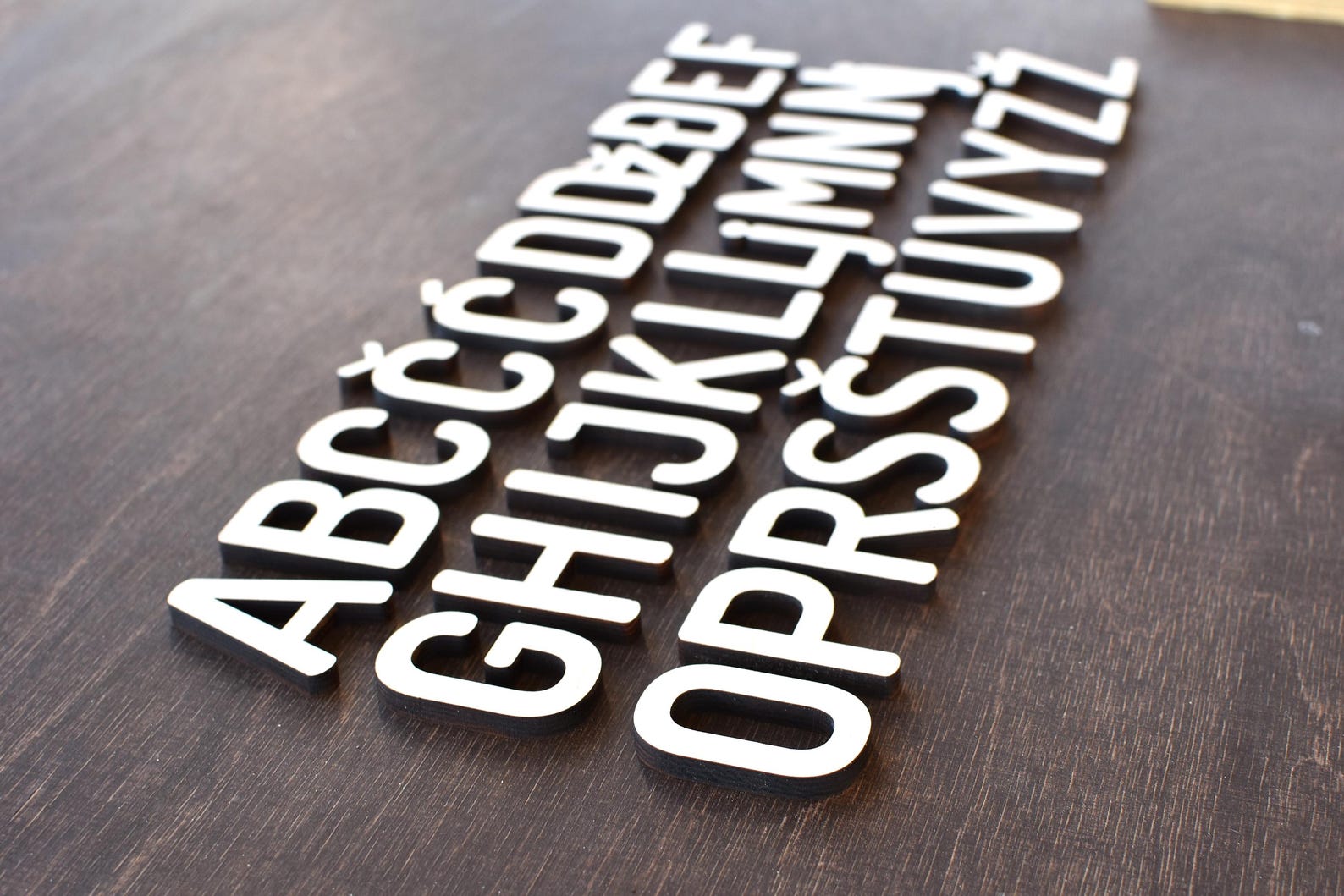 Wood Croatian Alphabet Letters Laser Cut ABC Croatian Uppercase Letters ...