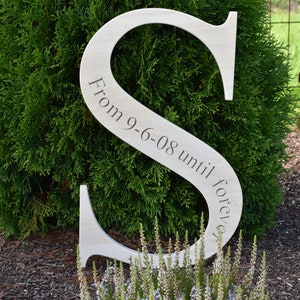 20'' Large Personalized Wooden Letter for Rustic Wedding Decor Text ...