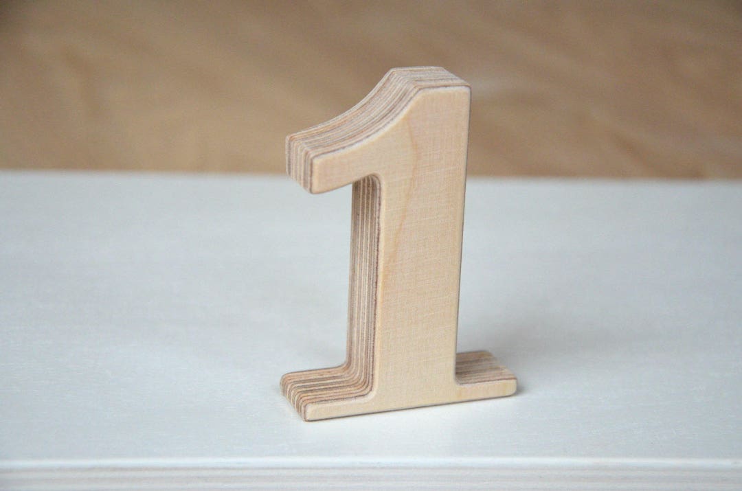 3'' Small Wooden Numbers, Free Standing Wedding Table Numbers for Decor ...