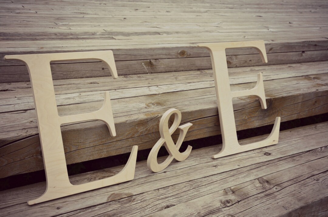 18'' Large Wooden Letter for Rustic Wedding Decor Custom Letters Wooden ...