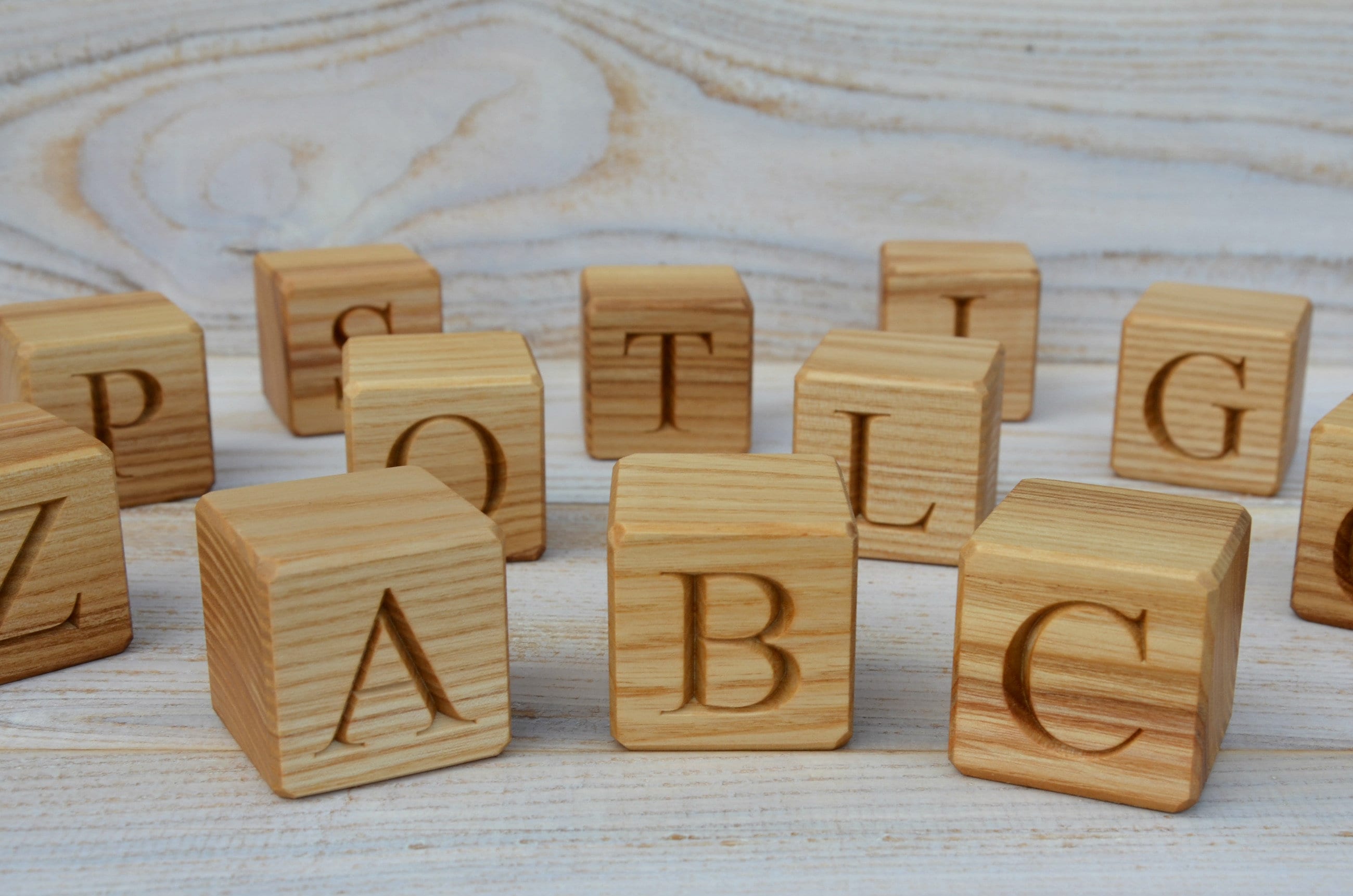 SALE 26 Wooden English Alphabet Blocks 1.6 Inches ABC Wood - Etsy Australia