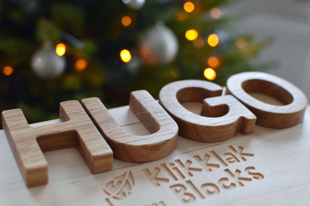 Small Oak Wood Letters Natural Wood Letters Nursery Home Decor Baby ...