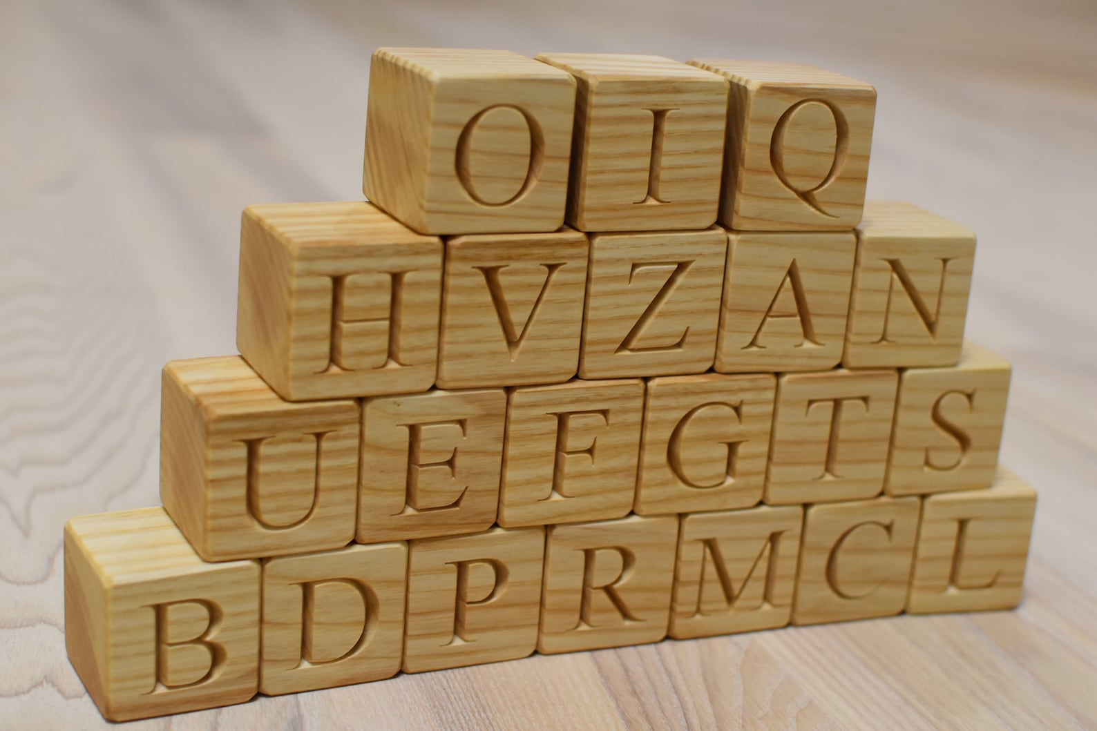 21 Wooden Italian Alphabet Blocks 1.6 Inches ABC Wood Block - Etsy