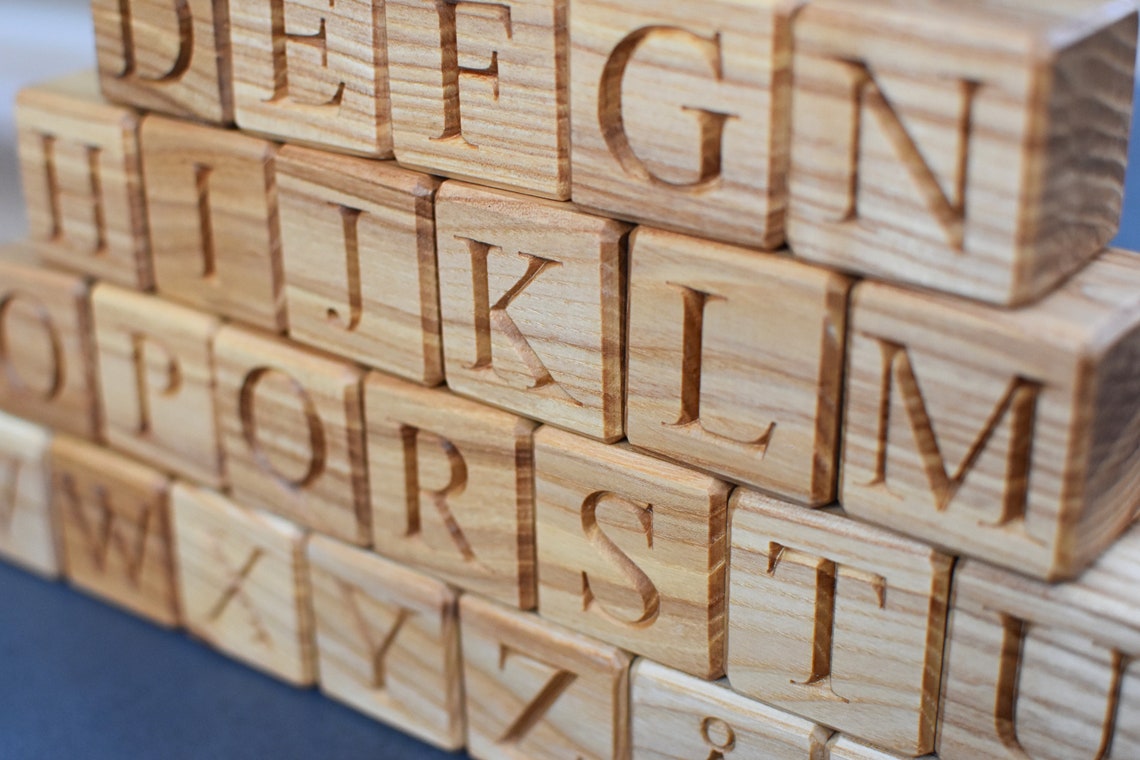 29 Swedish Finnish Alphabet Wooden Blocks, Handmade ABC Letter Blocks ...
