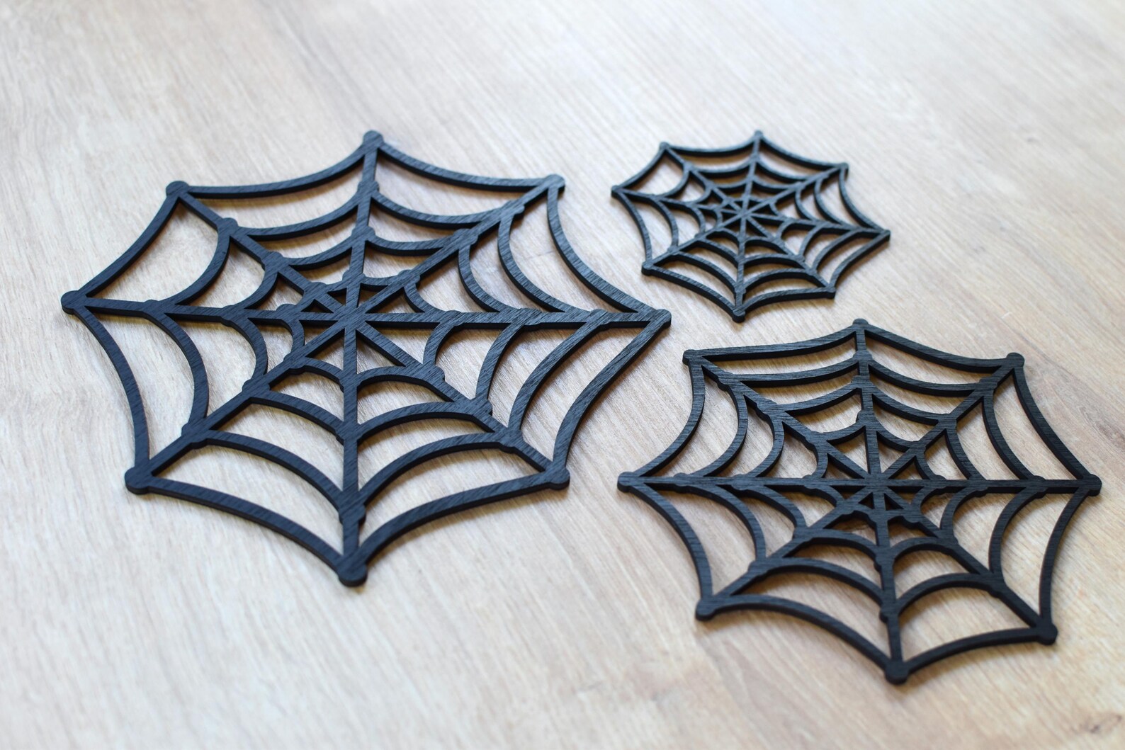 Halloween Spider Web Wood Decor for Home Decor or Office Decor Black ...