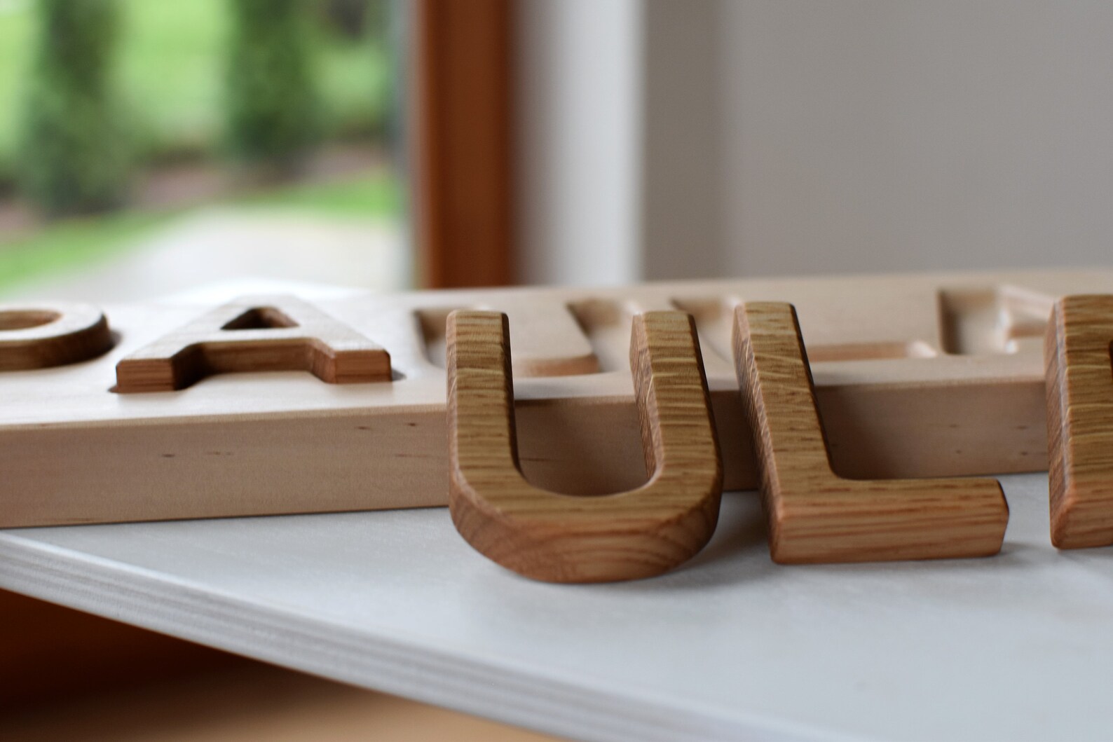 Wood Name Puzzle Personalized Wood Letter Puzzle Learning Toy | Etsy