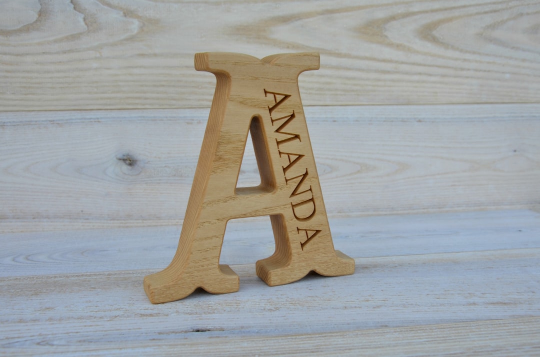 SALE 6'' Personalized Free Standing Wooden Letter for Christmas Gifts ...