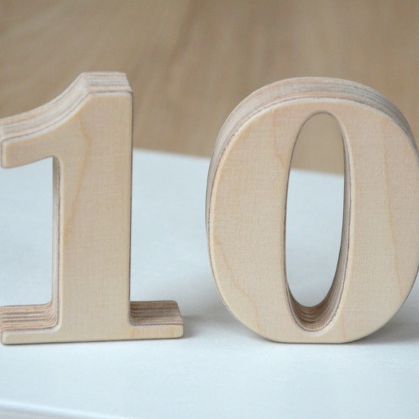 Wooden Numbers - Etsy