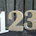 1-20 4'' Wooden Numbers, Free Standing Wedding Table Numbers, Rustic ...