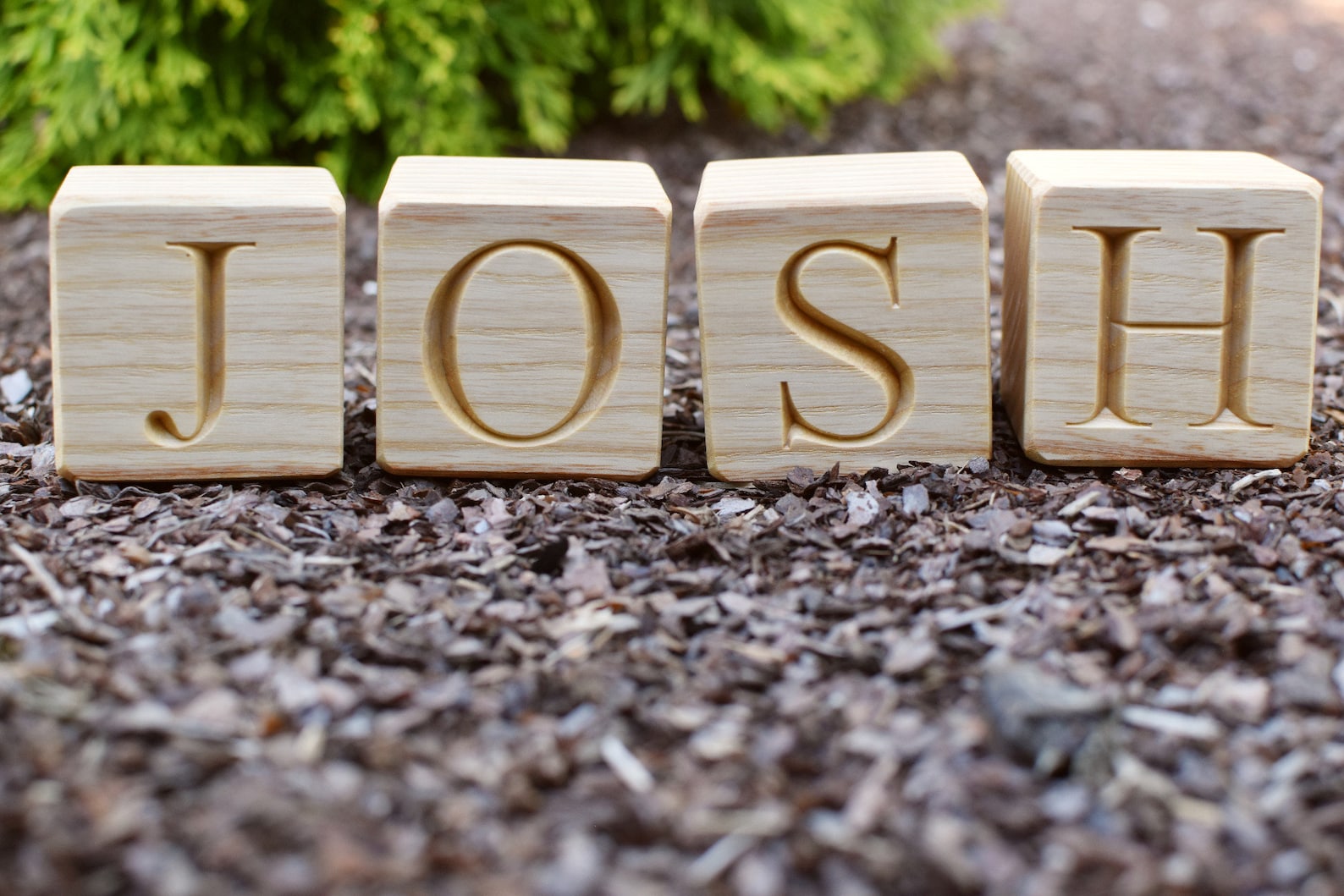 2 Inches Personalized Wood Blocks Large Baby Name Letter Block | Etsy