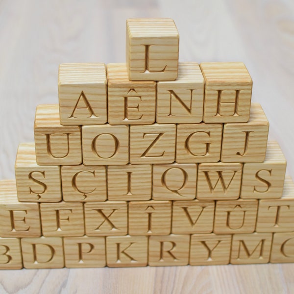 Wood Letter Blocks - Etsy