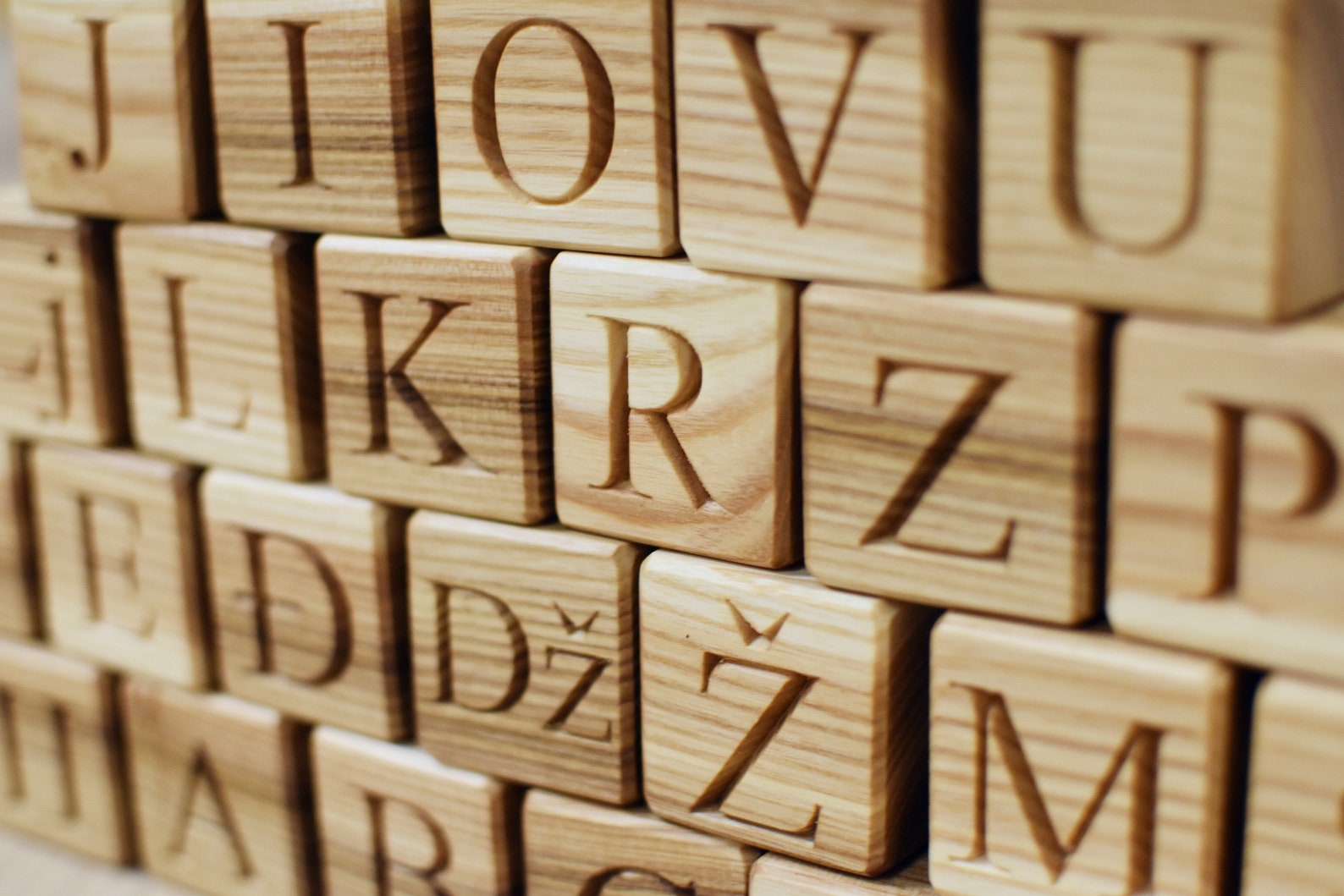 30 Wooden Croatian Alphabet Letter Blocks Handmade ABC - Etsy