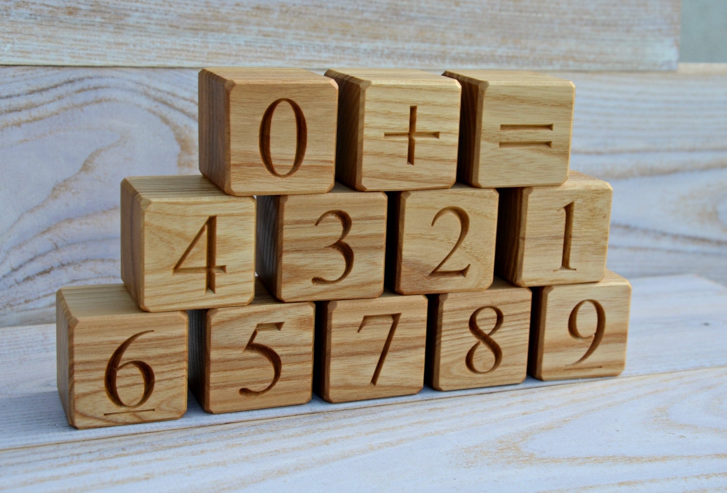 1.6'' Handmade Wooden Math Blocks Baby Shower Gift | Etsy