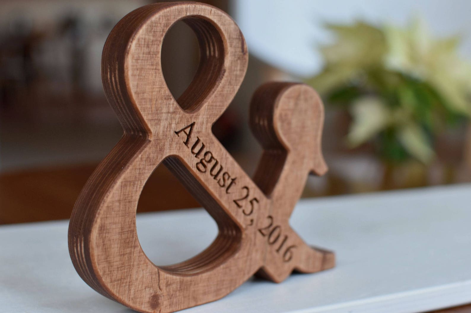 8'' Personalized Wood Ampersand Free Standing Wooden - Etsy