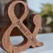 8'' Personalized Wood Ampersand Free Standing Wooden - Etsy