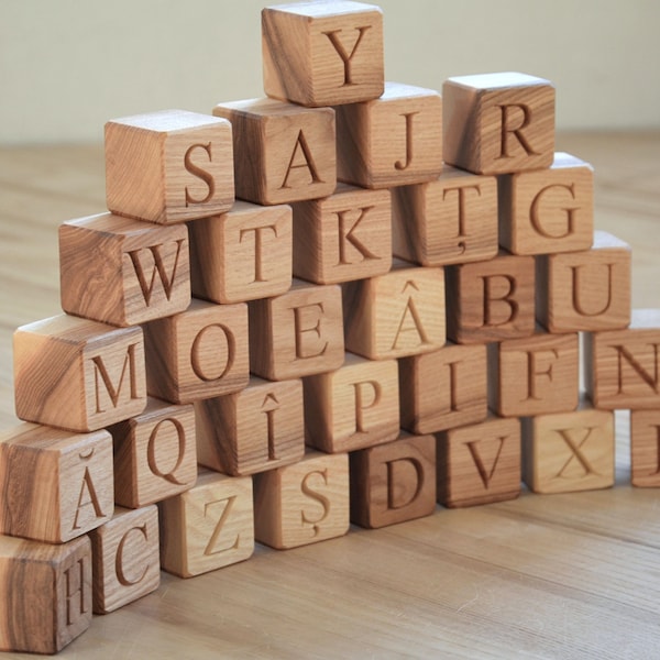 Wood Letter Blocks - Etsy
