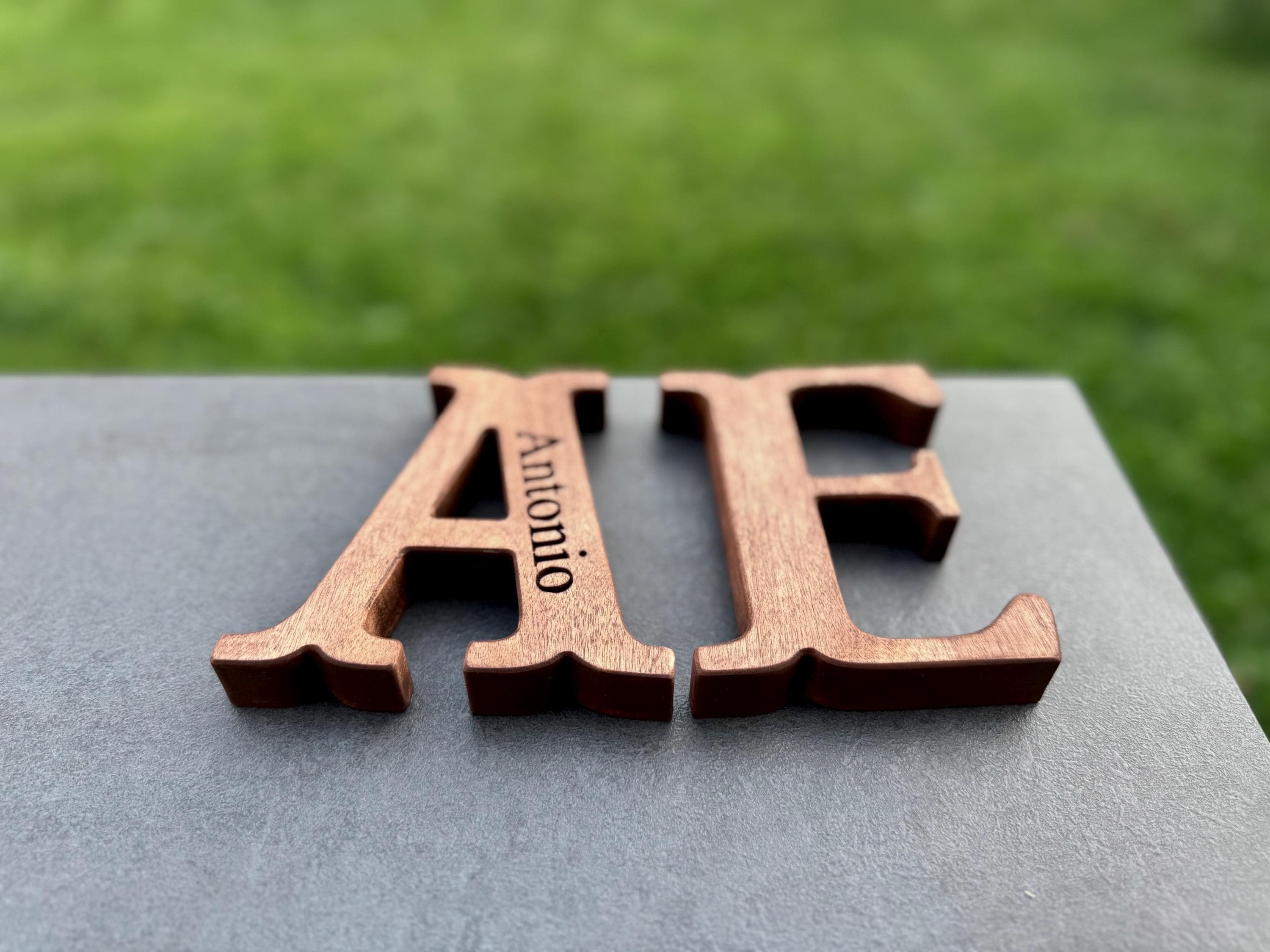 5'' Personalized Free Standing Wooden Letter for Christmas Gifts ...