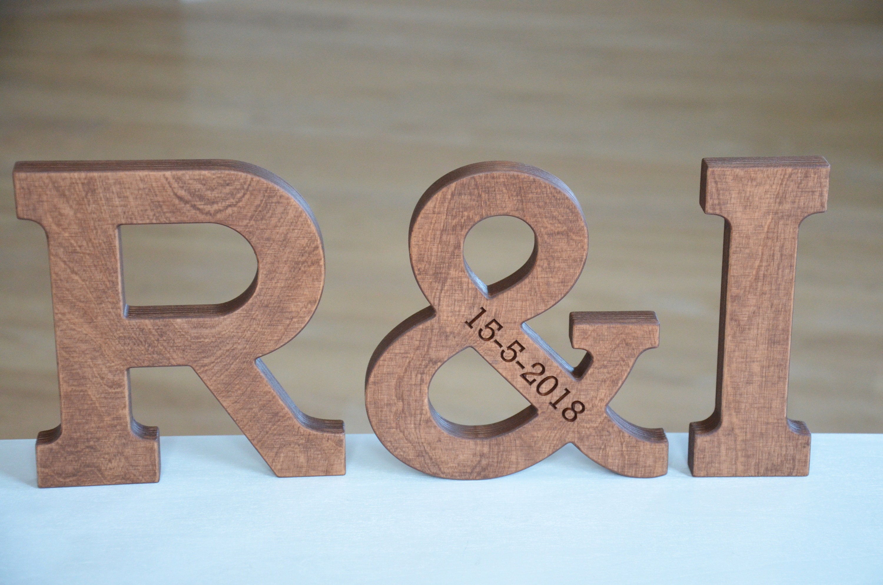 5'' Wood Letters Personalized Wood Ampersand Free | Etsy