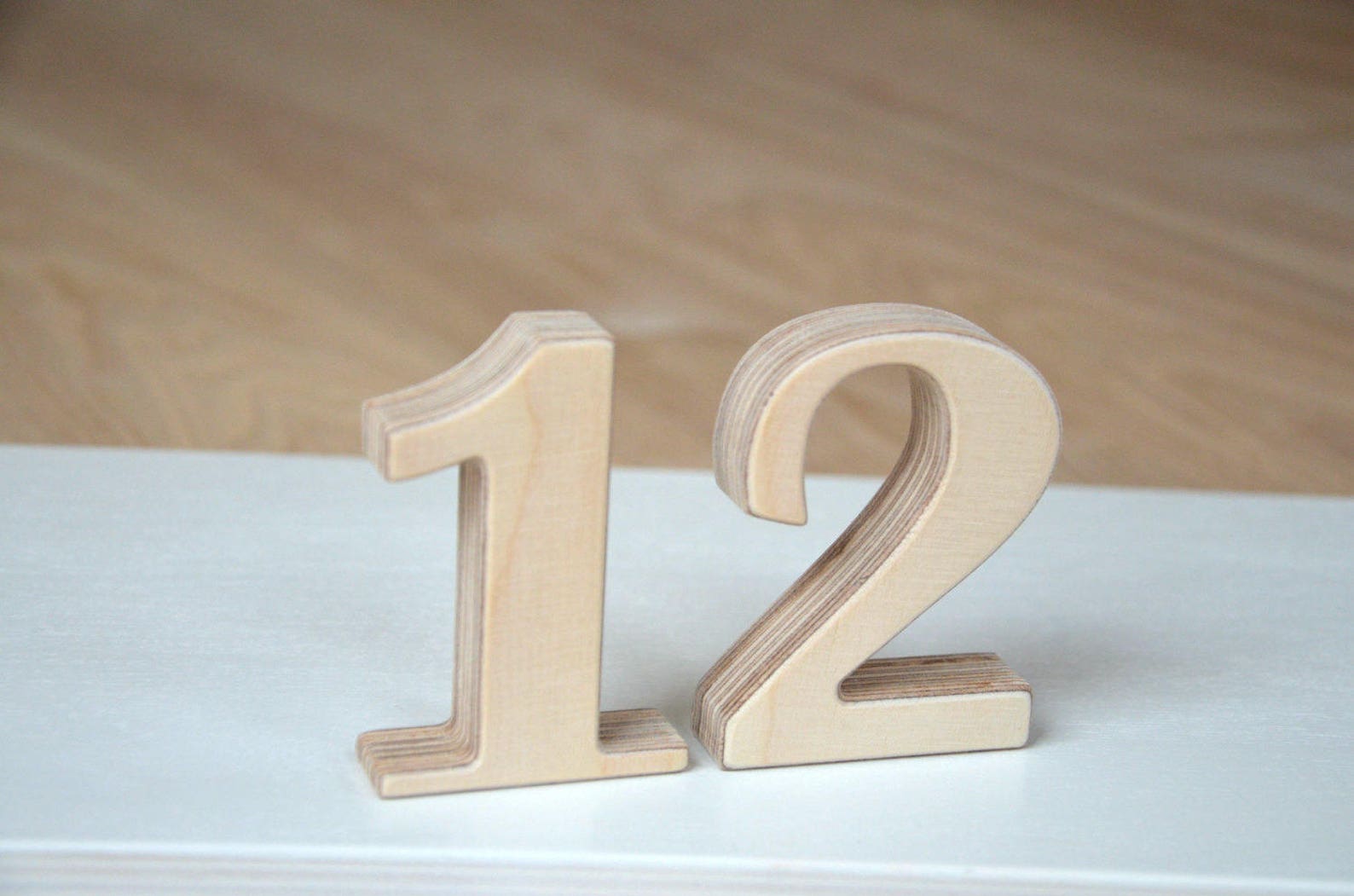 1-20 3'' Small Wooden Numbers Free Standing Wedding - Etsy