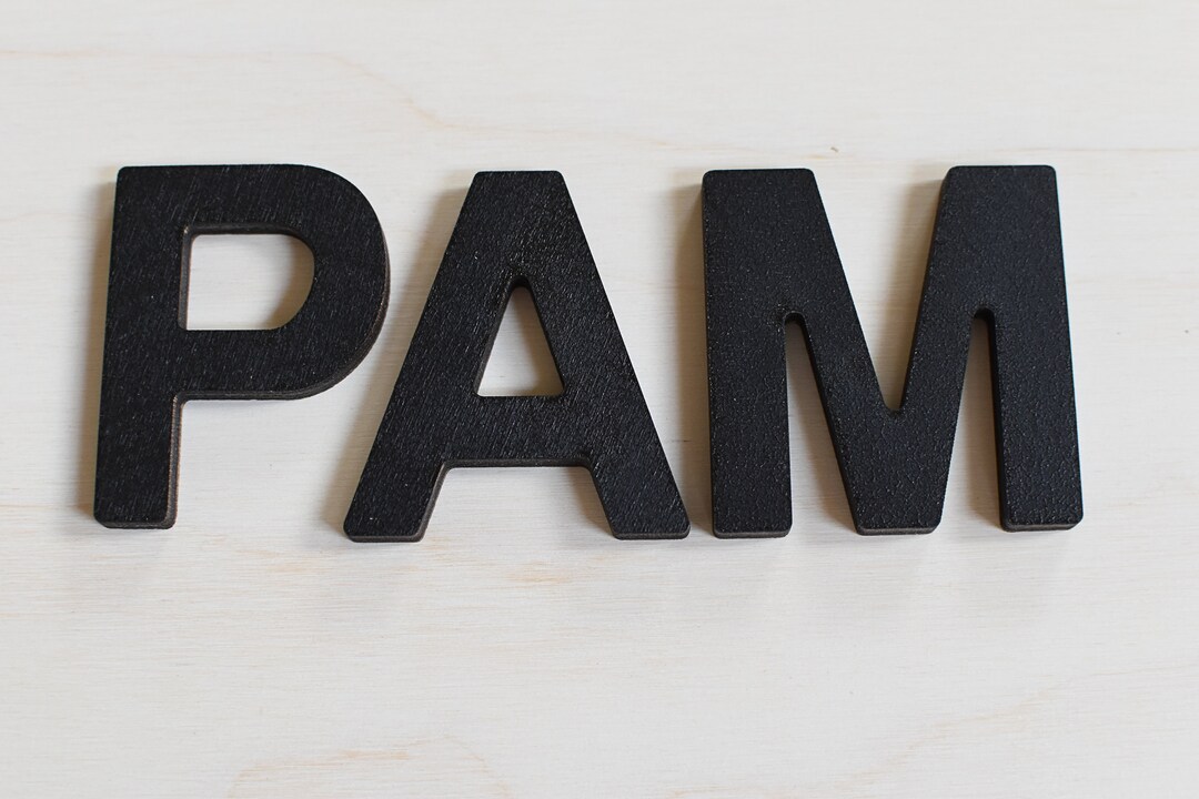 3 Inch Black Oak Wood Letters Natural Wood Letters for Nursery or Home ...