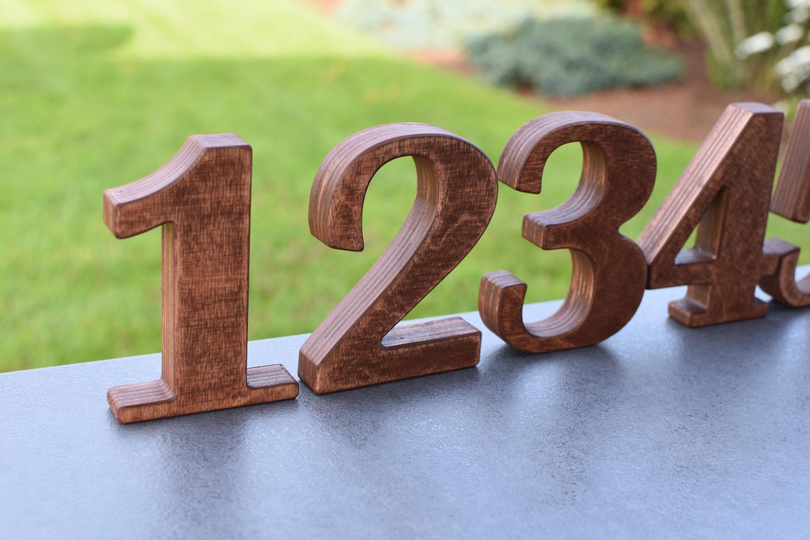 SALE! 1-5 4 Inches Rustic Wooden Table Number Free Standing Wedding ...