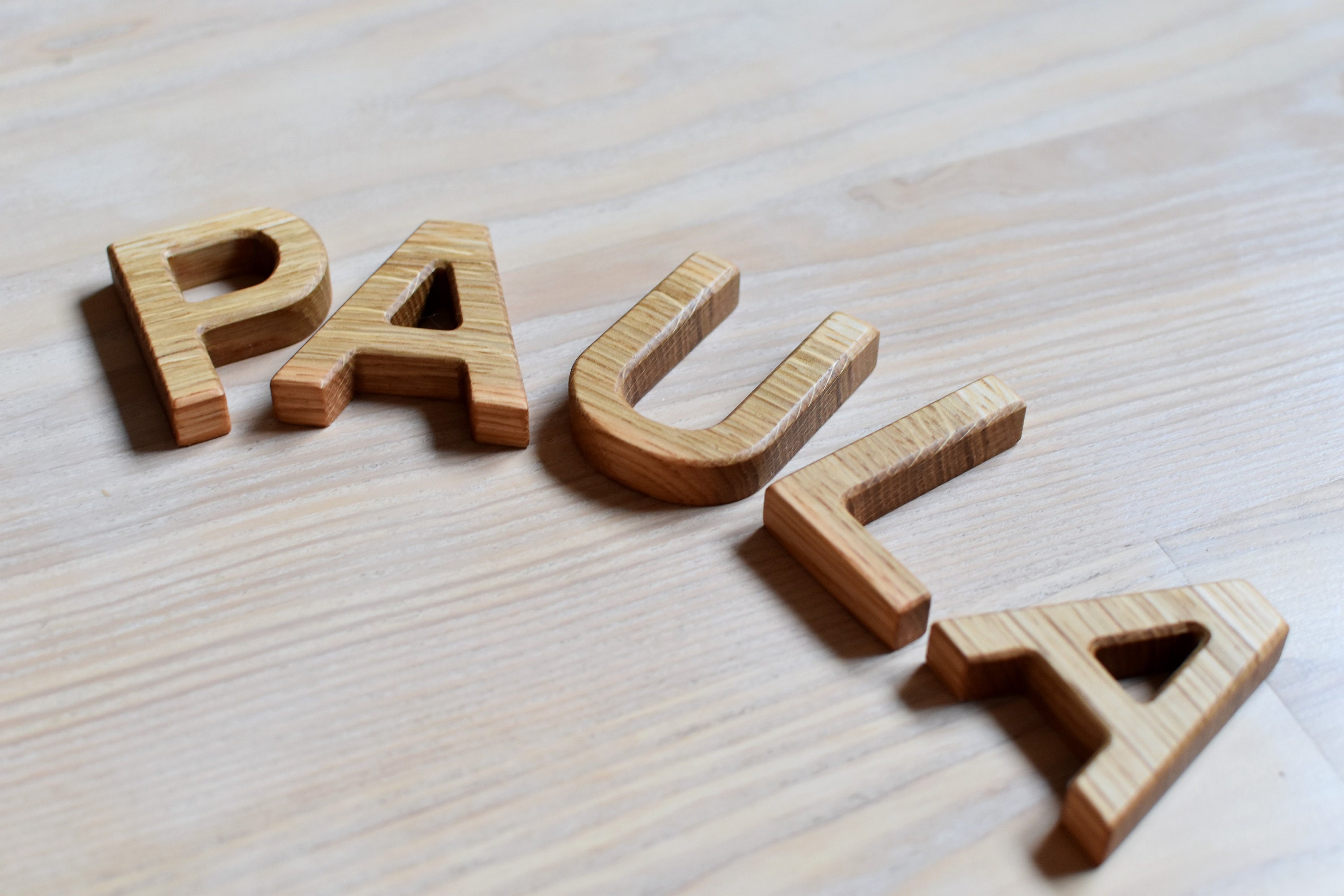 Small Oak Wood Letters Natural Wood Letters for Nursery or - Etsy