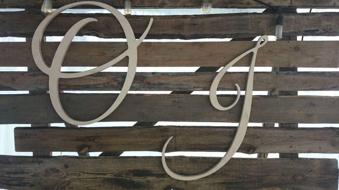 15'' Large Wooden Letter for Rustic Wedding Decor Custom Letters Wooden ...