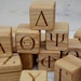 24 Greek Alphabet Letter Wood Blocks, Handmade ABC Blocks, Wood Letter ...