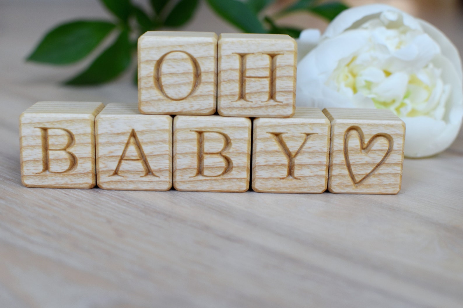 SMALL Personalized Wood Blocks, Baby Name Blocks, Birthday Baby Shower ...