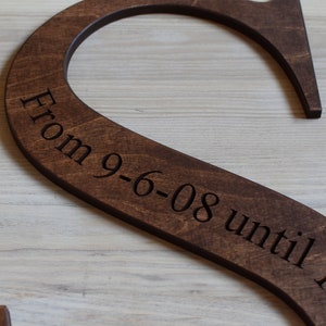 20'' Large Personalized Wooden Letter for Rustic Wedding Decor Text ...