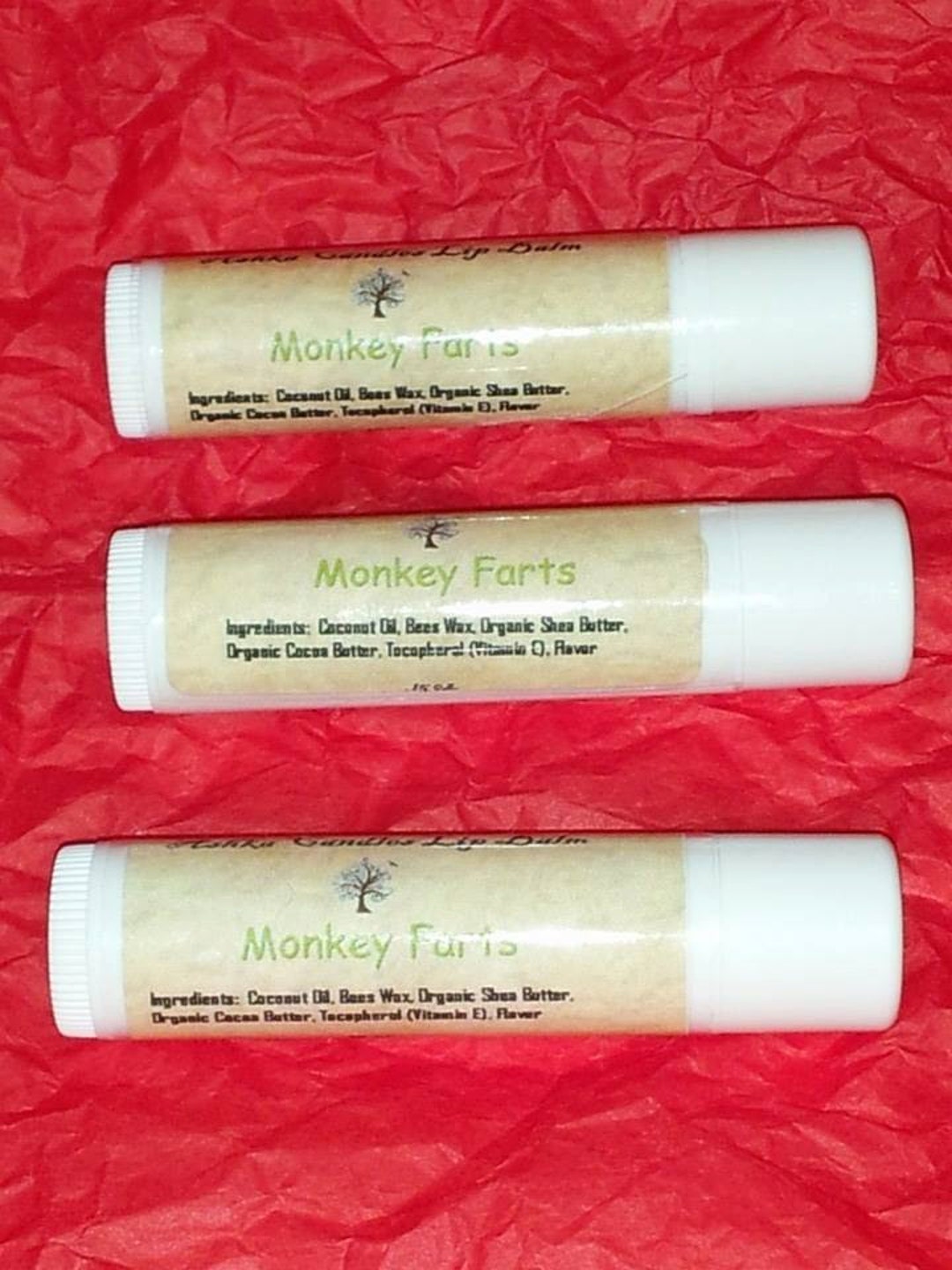 MONKEY FARTS Lip Balm Fruity Lip Balm, Juicy Fruit Lip Balm, Coconut ...