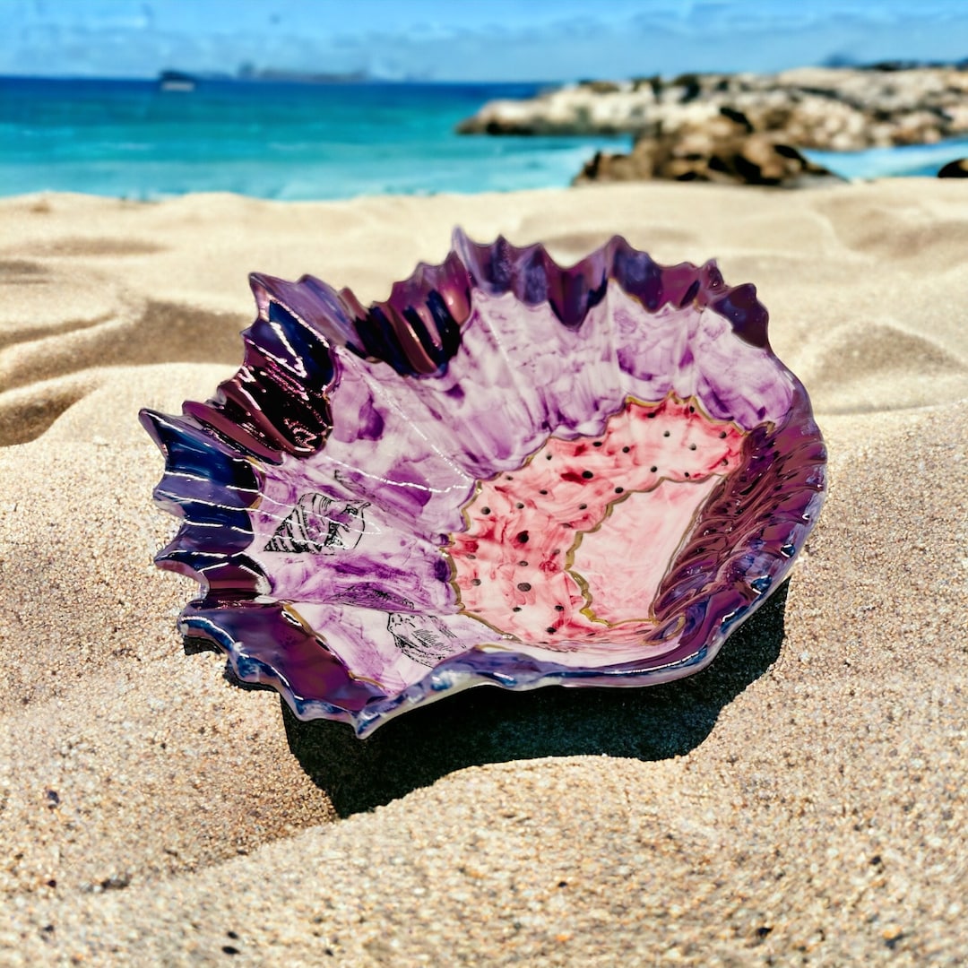 Seashell Bowl, Ceramic Ocean Bowl, Mermaid Empty Pocket, Handmade ...