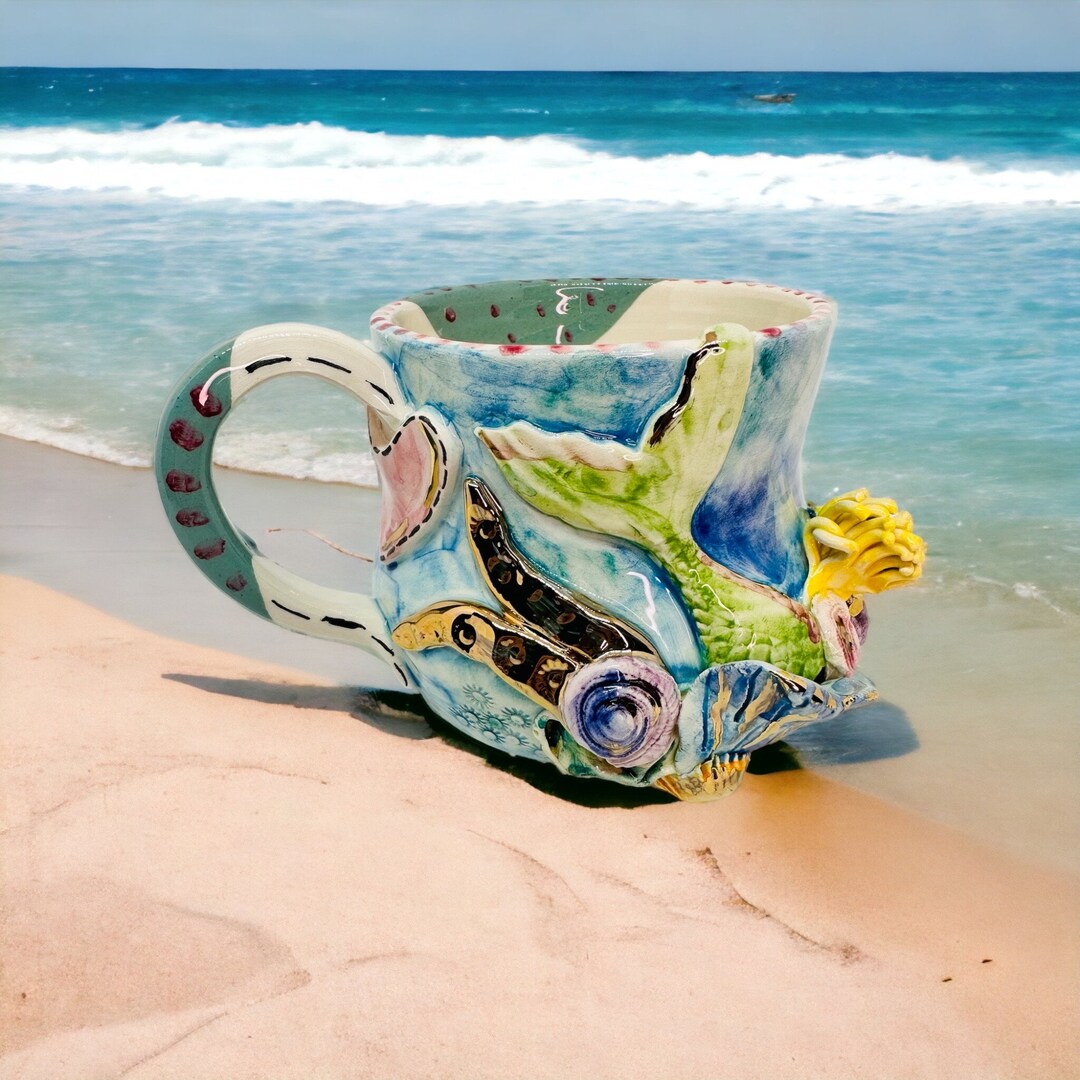 Mermaid Mug, Mermaid Lover, Fishing Cup, Sea Creature, Made in Italy ...