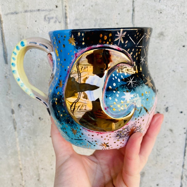 Ceramic Mug Moon - Etsy