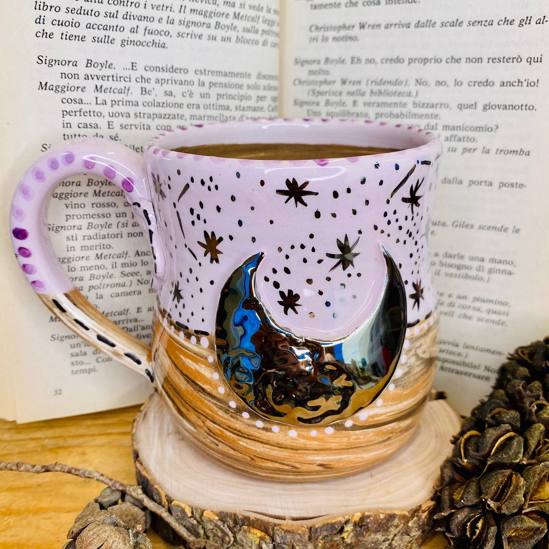 Moon Mug, Witches Brew Mug, Witchy Gift, Moon and Stars, Cauldron Mug ...