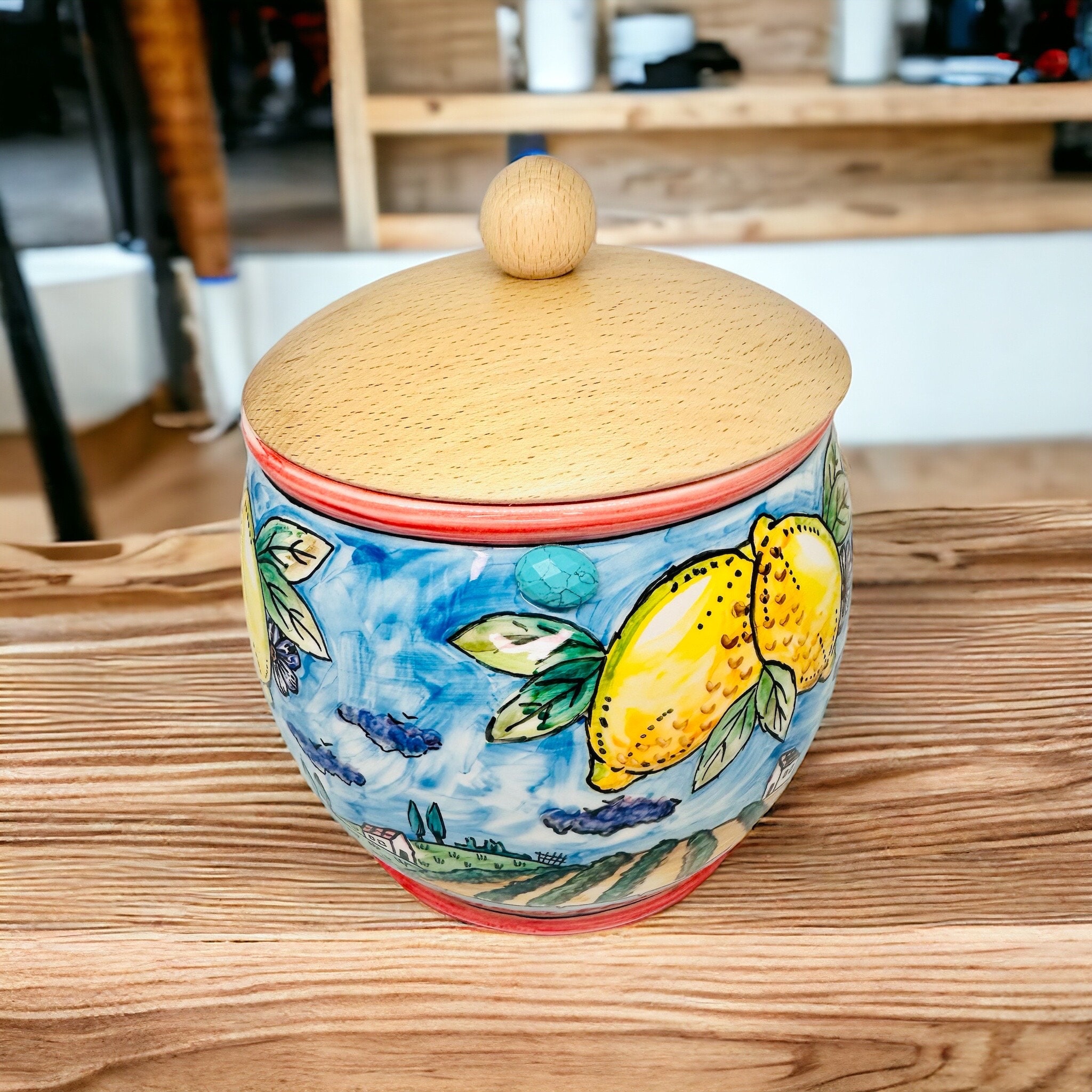 Cookie Jar, Modern Farmhouse Kitchen, Cookie Canister, Tuscan Style ...