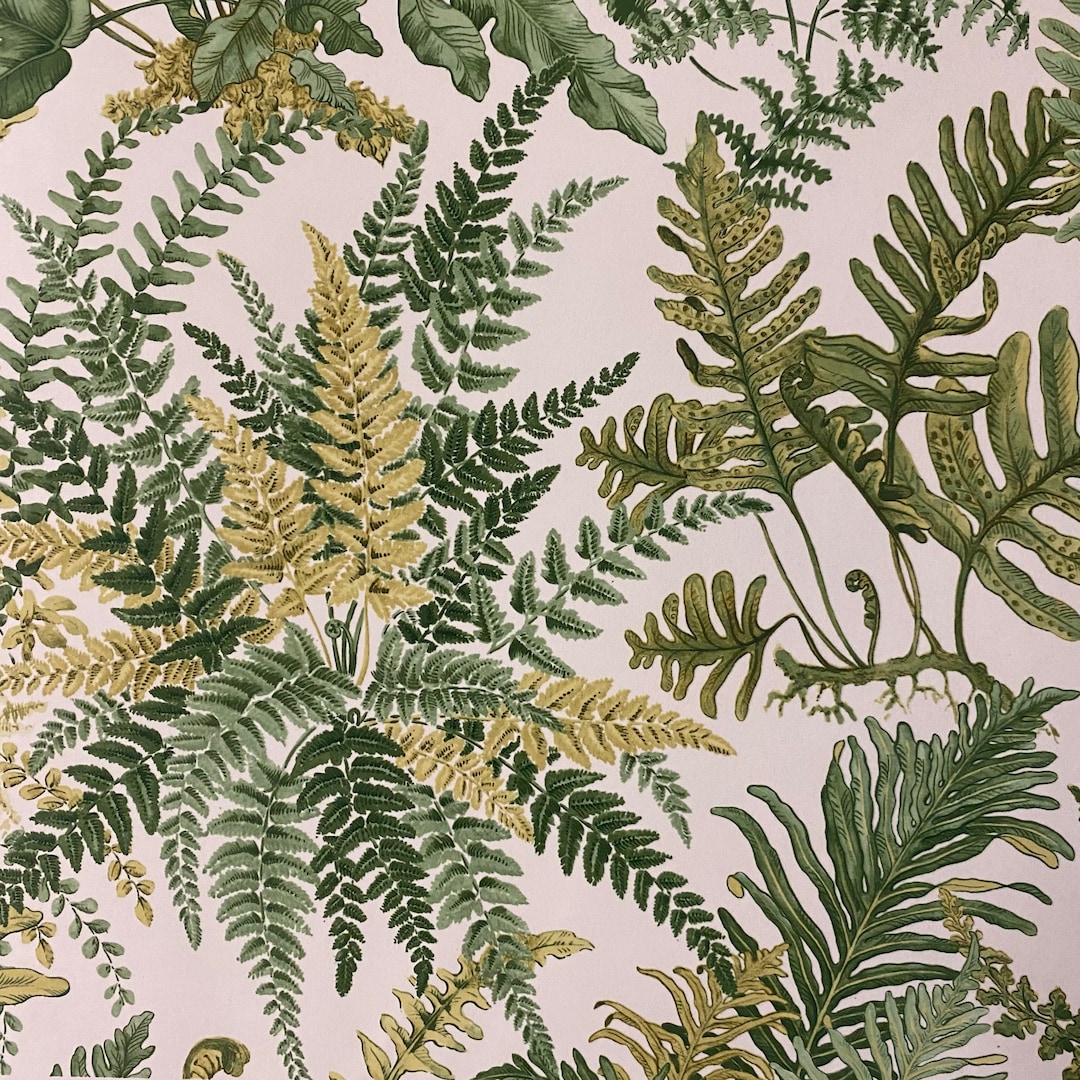 Leaf Ceramic Decals, Overglaze Pottery Transfer, Fern Transfer, Green ...