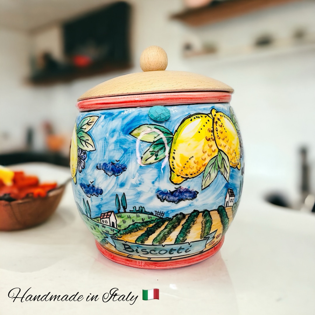 Cookie Jar, Modern Farmhouse Kitchen, Cookie Canister, Tuscan Style ...