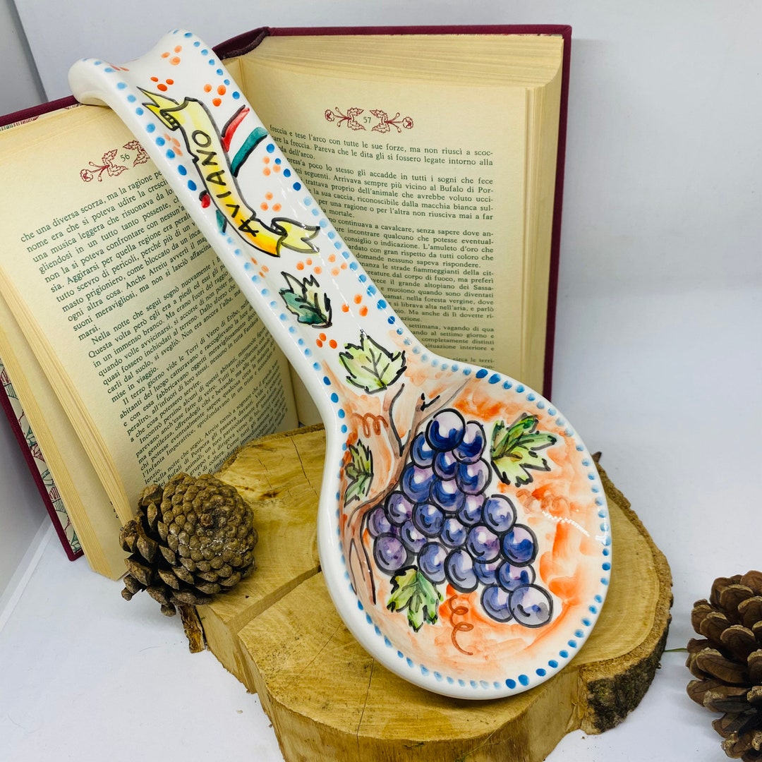 Cooking Utensil Holder, Grape Cluster, Spoon Holder, Purple Grapes ...