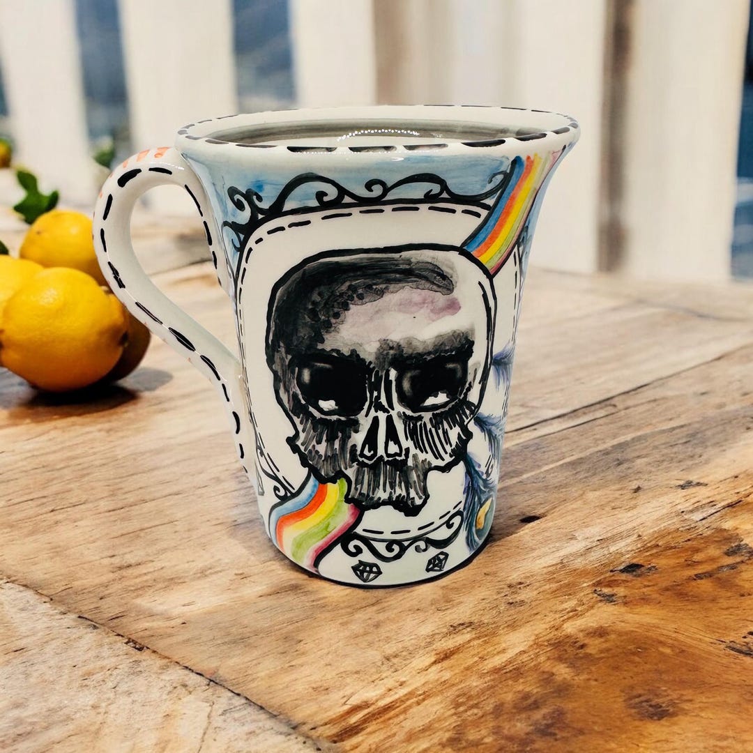 Skull Mug, Skeleton Head, Skull Cup, Witchy Gift, Handmade Ceramics ...