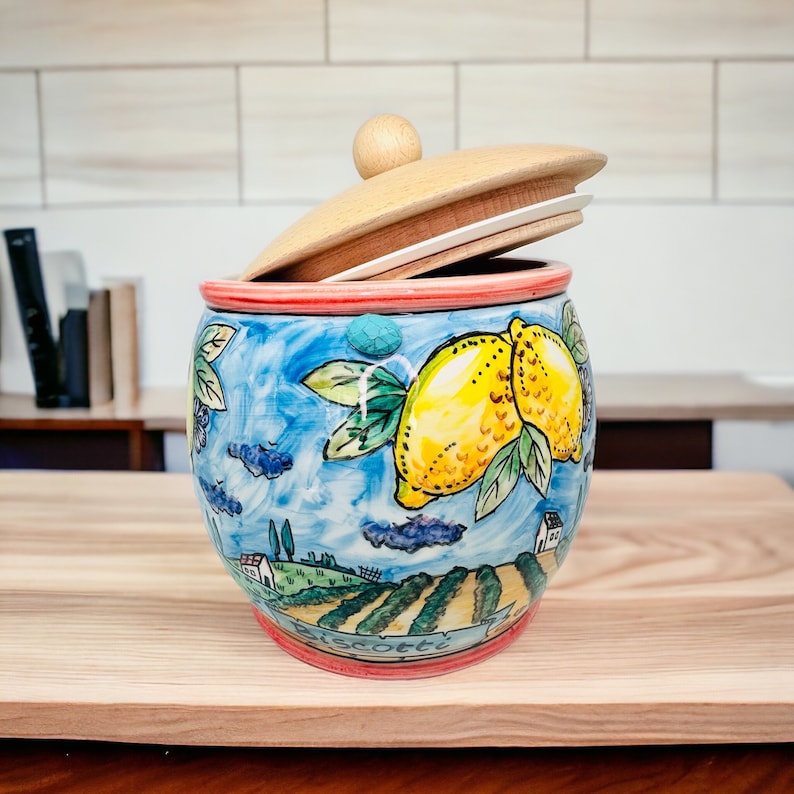 Cookie Jar, Modern Farmhouse Kitchen, Cookie Canister, Tuscan Style ...