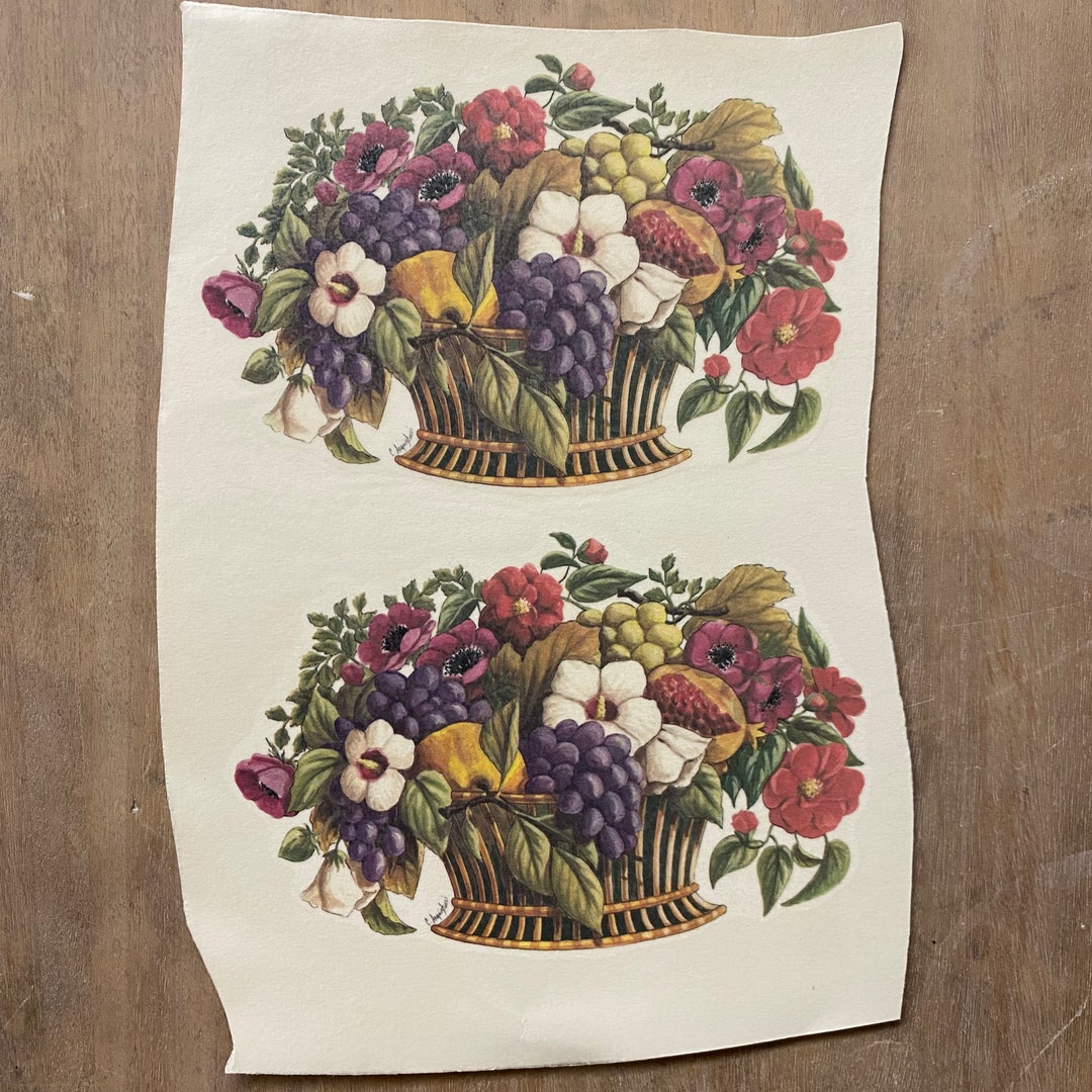 Flowers Overglaze Decal, Pottery Transfer, Vintage Style Flower ...