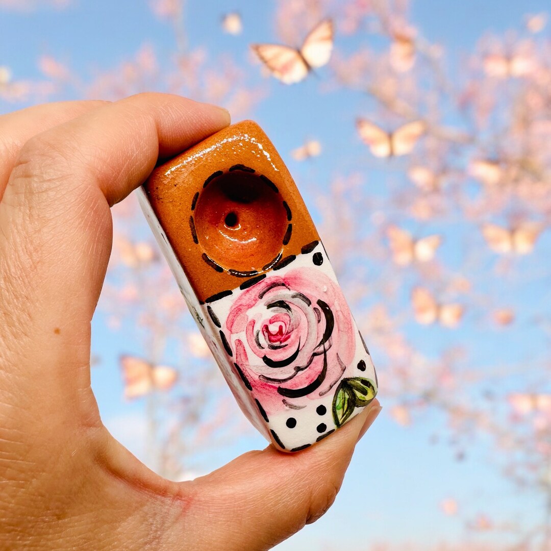 Roses Smoking Pipe, Made in Italy, Flower Hand Pipe, Smoking Bowl, Gift ...
